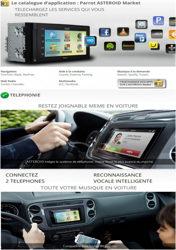 Kit GPS multifonctions - Parrot ASTEROID Smart | Auto Concept 56